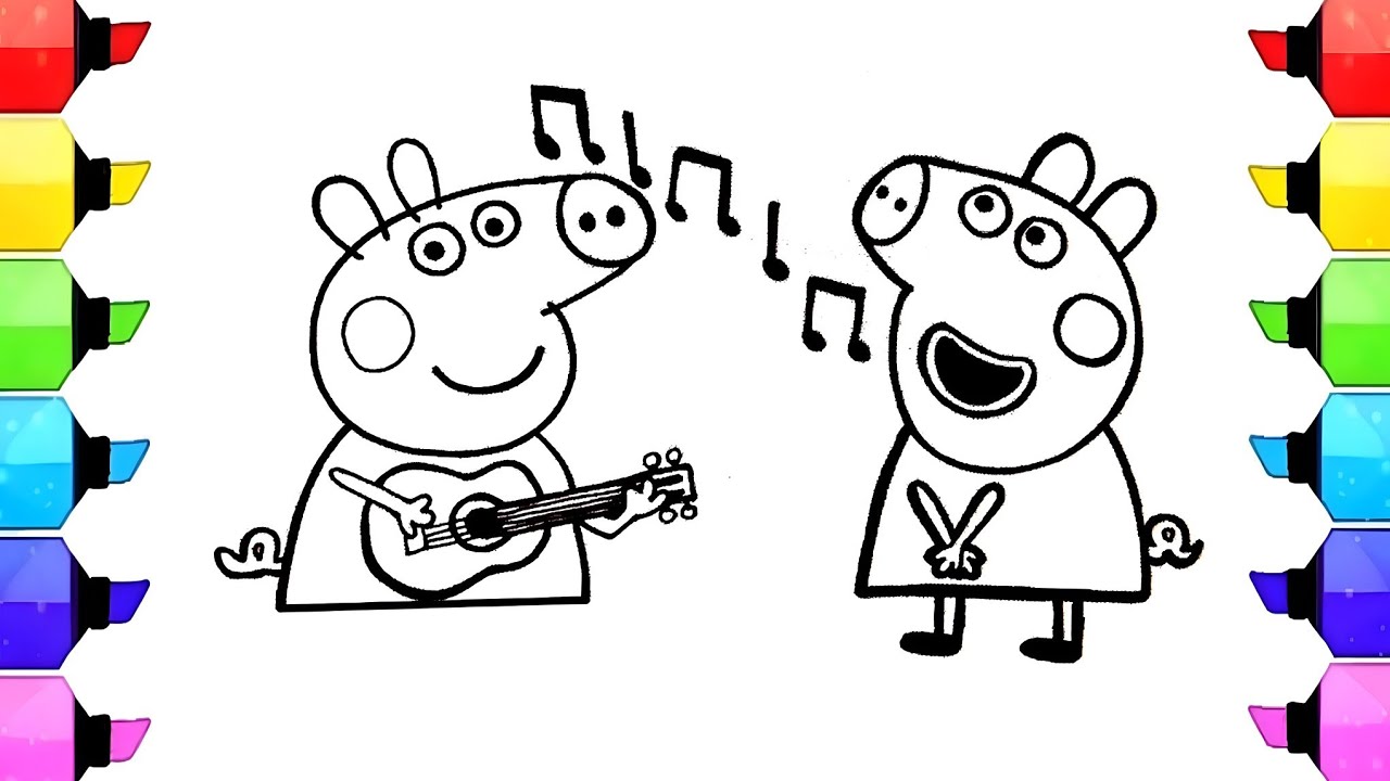 Peppa Pig Drawing, Painting and Coloring | Peppa Pig Official, Peppa ...