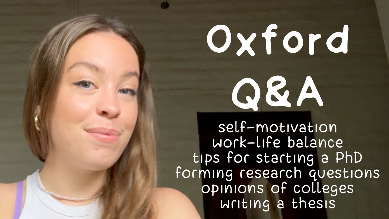 an oxford q&a • phdwithkatie - YouTube