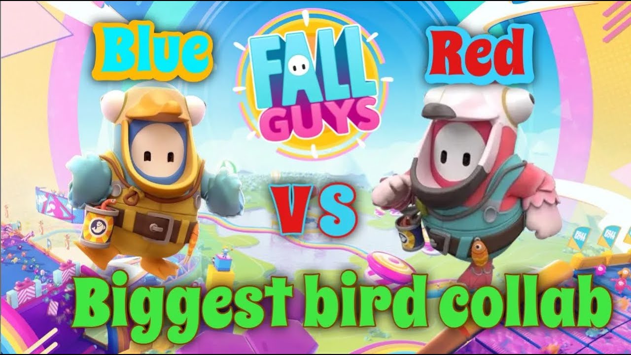 🔴FALL GUYS LIVE - BIGGEST BIRD COLLAB🦅 | RED VS BLUE CUSTOMS (Ft ...