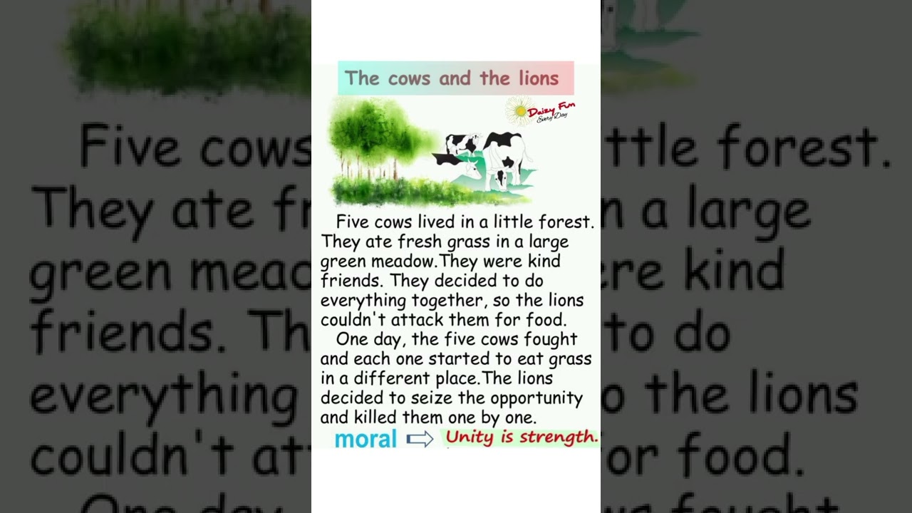The Cow and the Lions - YouTube