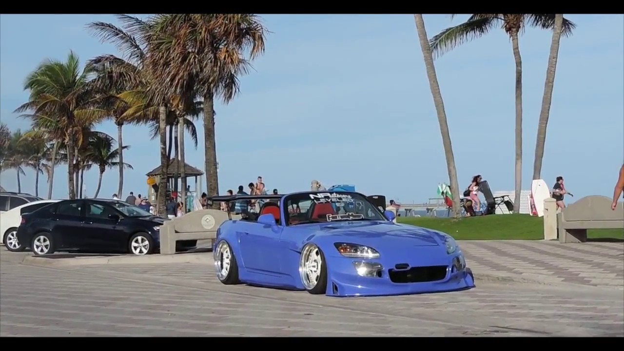 Jason's Bagged Honda S2000 At The Beach ! - YouTube