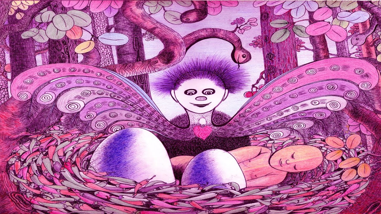 Nature and Life || Drawing || Bird || Tree || Snake - YouTube