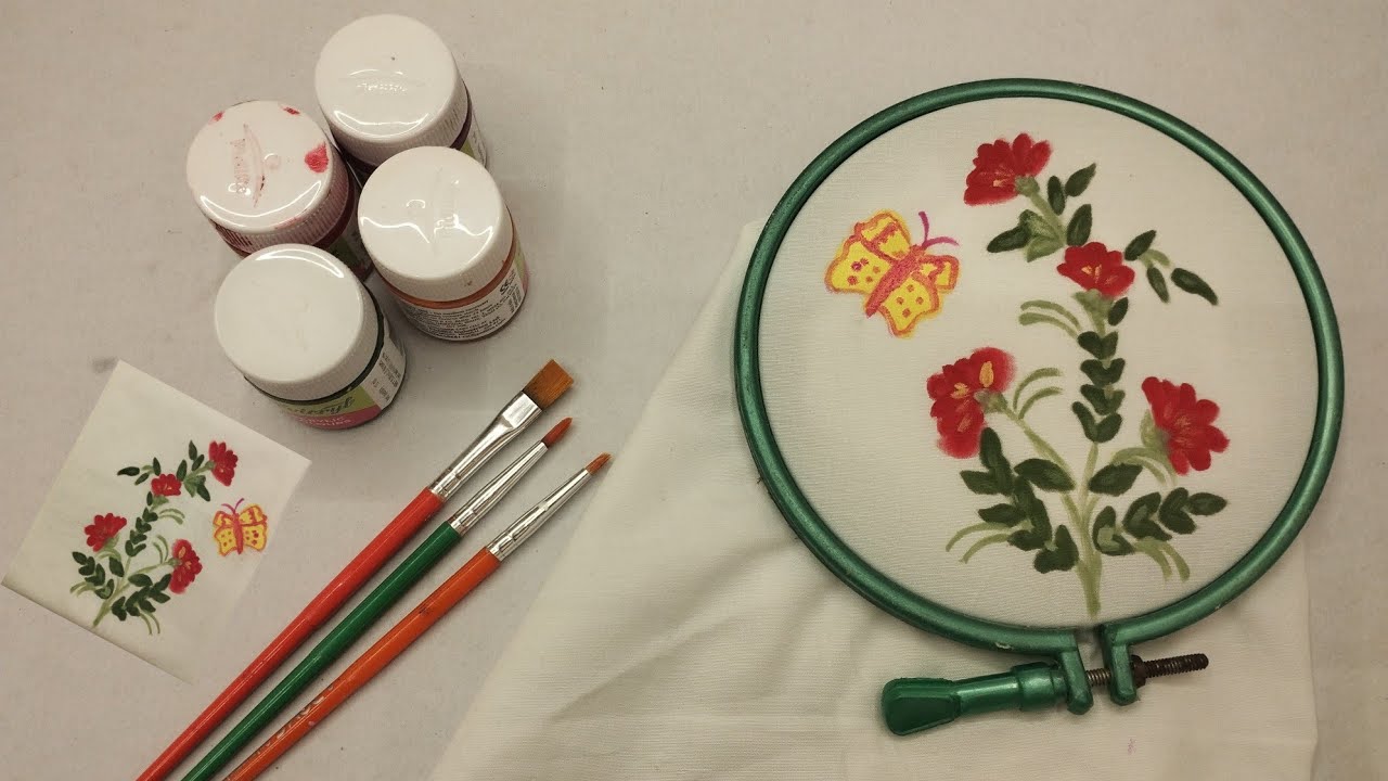 Beautiful Hand Painted Rumal Design | Fabric Painting Handkerchief ...