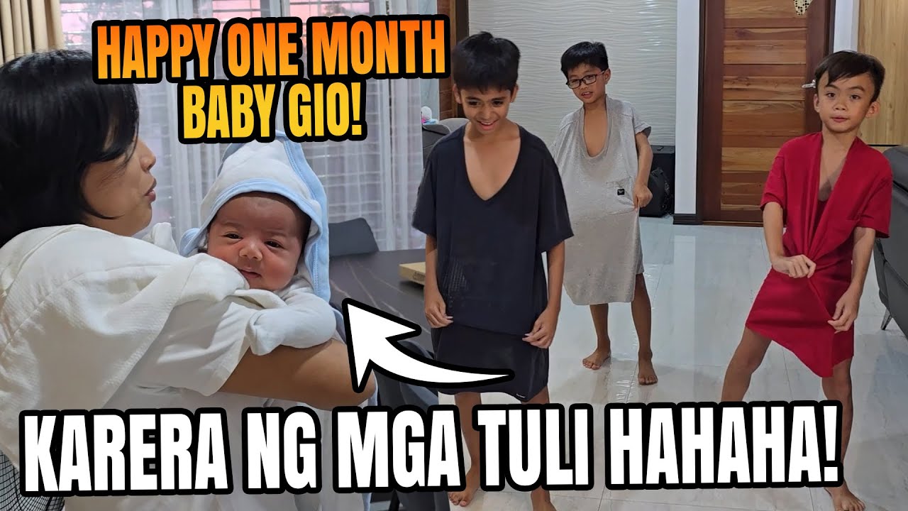 Happy 1 Month Baby GIO! At Nag Karera Ang Mga Bagong Tuli Hahaha - YouTube