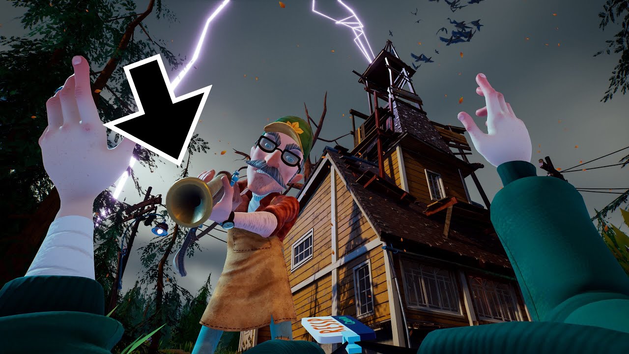 The Neighbor has a Gun!!- Hello Neighbor 2 - YouTube