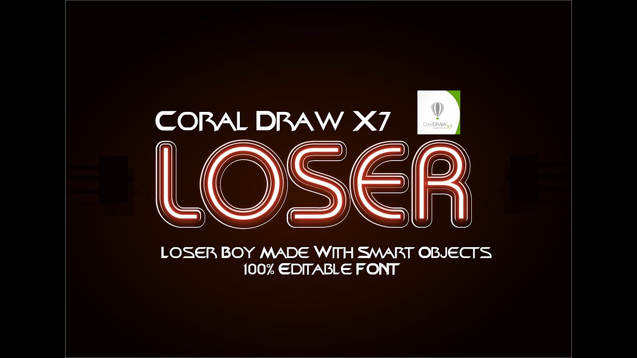 LIGHT EFFECT IN CORAL DRAW X7 (LOSER BOY) - YouTube