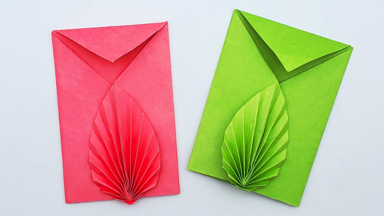 Beautiful Leaf Origami Envelope Making Instructions | It's a Super Easy ...