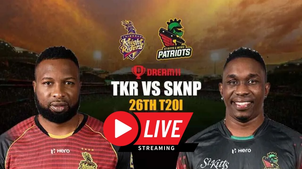 🔴 CPL Live: TKR vs SKN Live | Trinbago Knight Riders Vs St Kitts ...