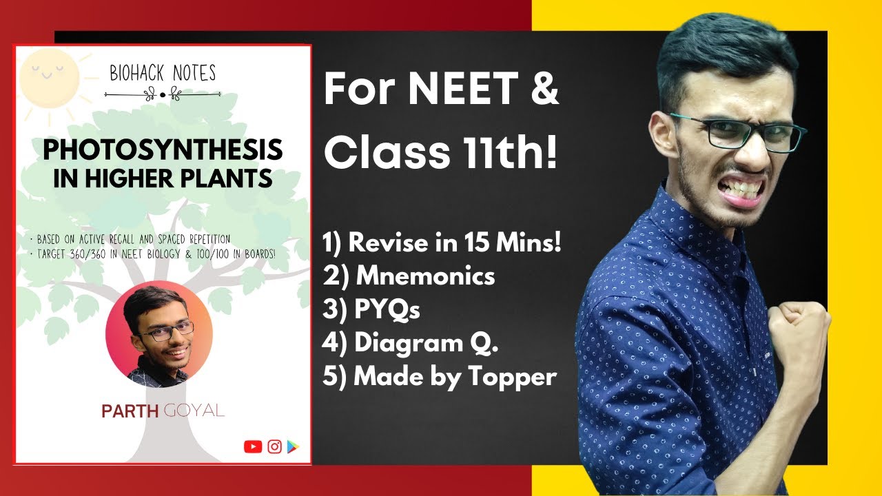 Photosynthesis Best Bio Notes (BIOHACK) | By NEET Topper | For NEET ...