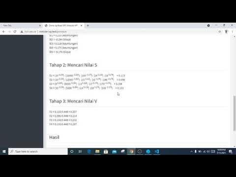 Demo Aplikasi SPK Metode WP Framework Laravel | UAS - YouTube