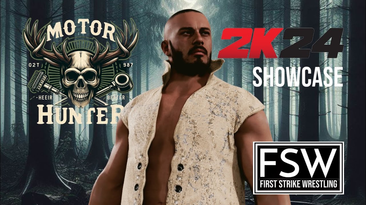 WWE 2K24 - Motor Hunter CAW Showcase - YouTube
