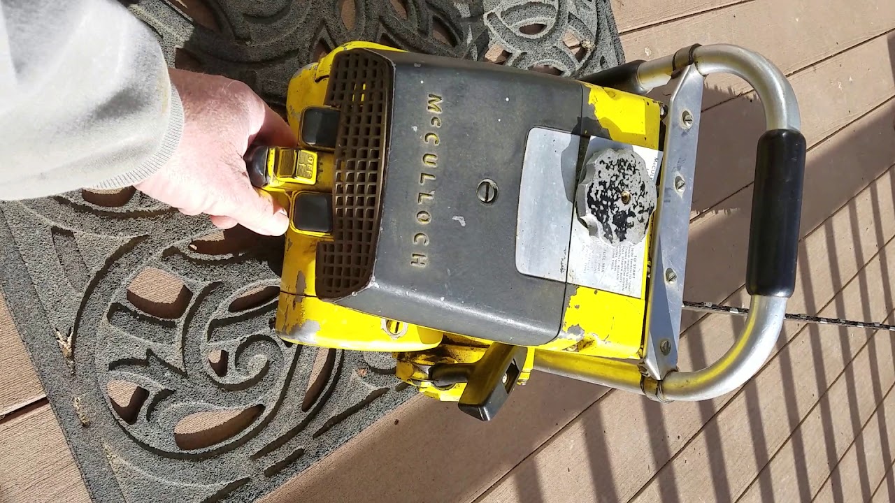 McCulloch 1-72 Vintage Chainsaw - YouTube