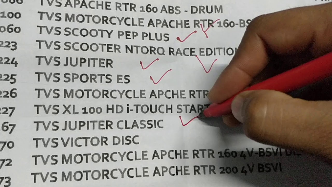 Tvs Apache Price List