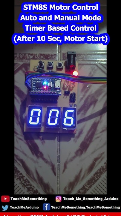 Stm8s Motor Controlauto And Manual Mode Stm8s103f3p6 Youtube