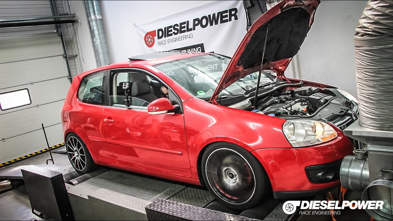 VW Golf GT 2.0TDI 140PS to 209PS by DIESELPOWER www.dp-race.com - YouTube