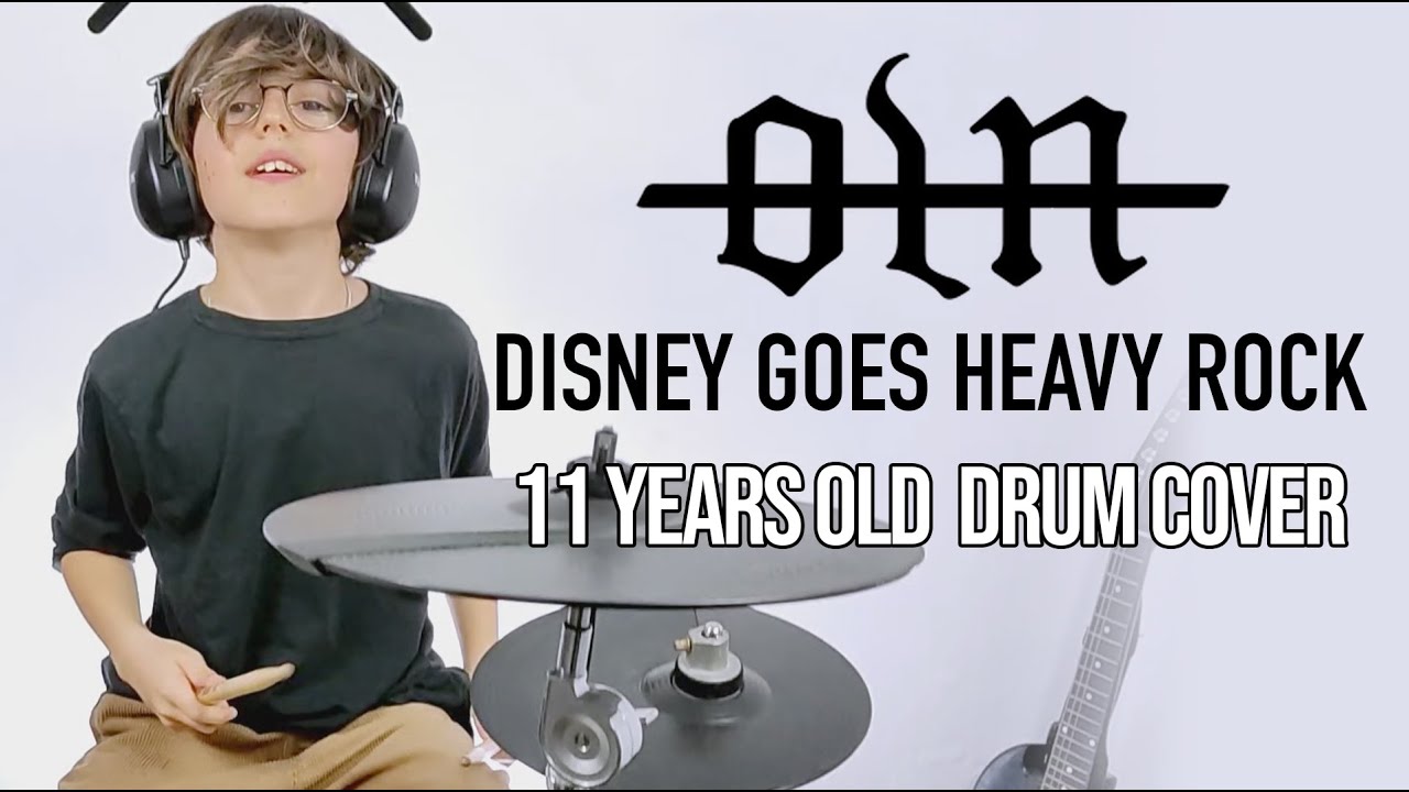 DISNEY goes HEAVY ROCK | @OurLastNightBand | 11 YEARS OLD DRUM COVER ...