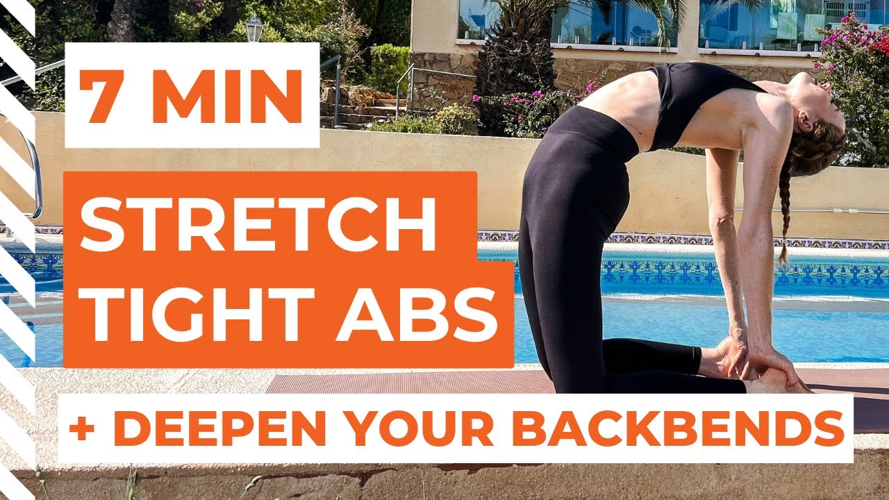 7 MIN Stretch Tight Abs & Deepen Backbends | Yoga Cool Down - YouTube