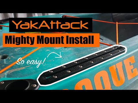 Fishing Kayak Rail Install - Yak Attack Mighty Mount XL - YouTube