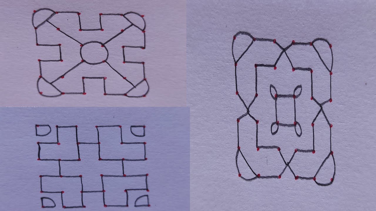 Chukki rangoli Daily use rangoli designs Beginners rangoli Simple ...