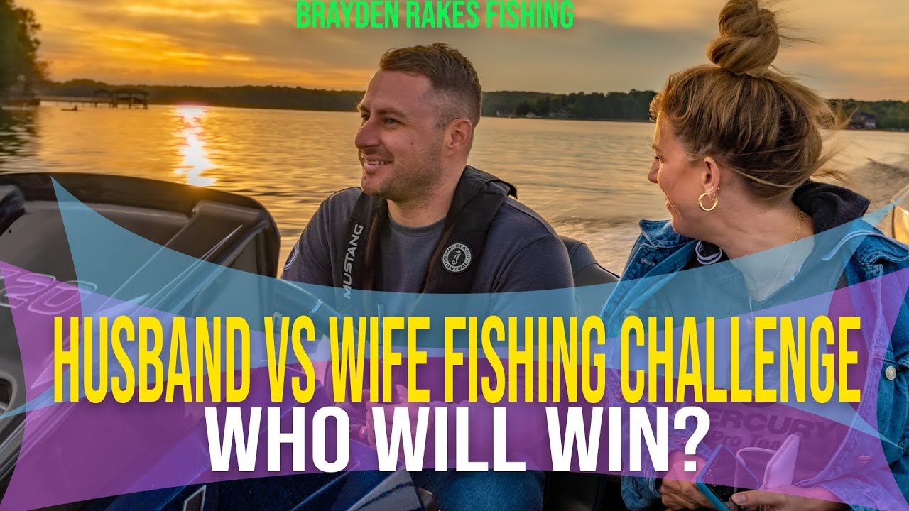 Husband vs Wife Fishing Challenge at Lake Norman - YouTube