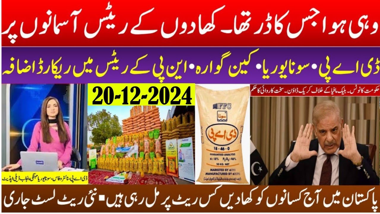 Pakistan fertilizer price today//All Fertilizers rates today//Urea, DAP ...