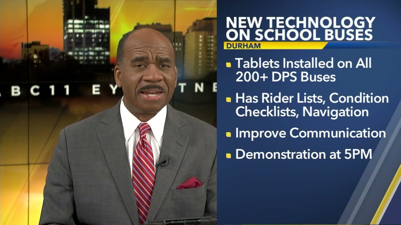 Durham Public Schools unveil new smart buses equipped with tablets ...