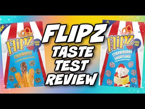Flipz Pretzels Taste Test Churros & Strawberry Shortcake Flavored ...