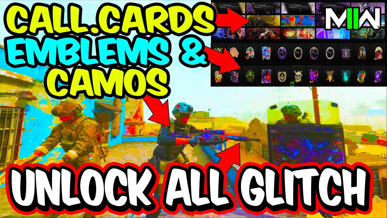 Modern Warfare 2 CAMO GLITCH: UNLOCK ALL CAMOS GLITCH & EMBLEMS CALLING ...