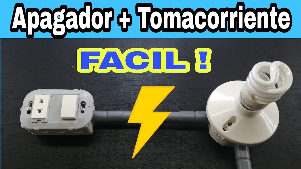 Cómo INSTALAR INTERRUPTOR y un TOMACORRIENTE - 100% PRACTICO - YouTube