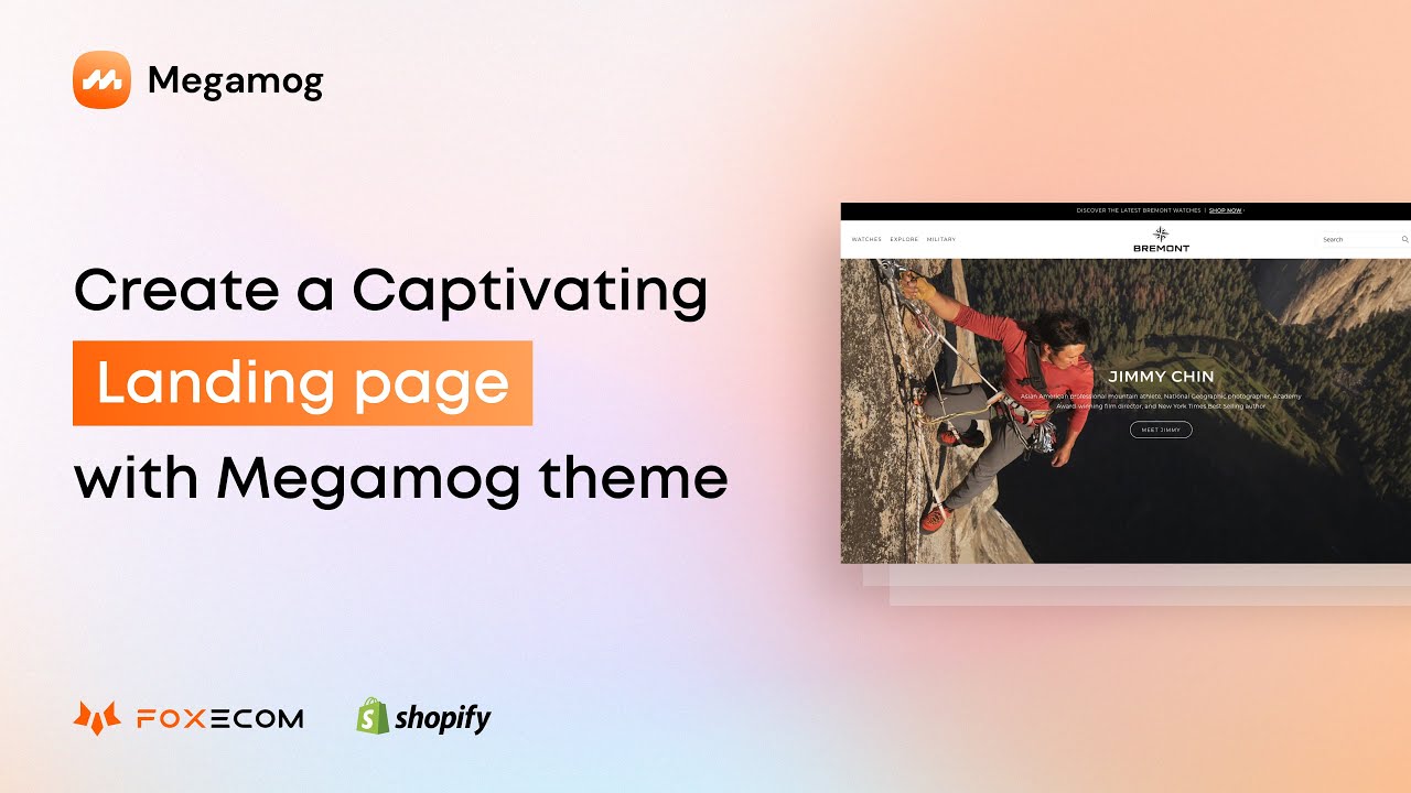 How to Create a Landing page for Shopify Fashion store like Bremont ...