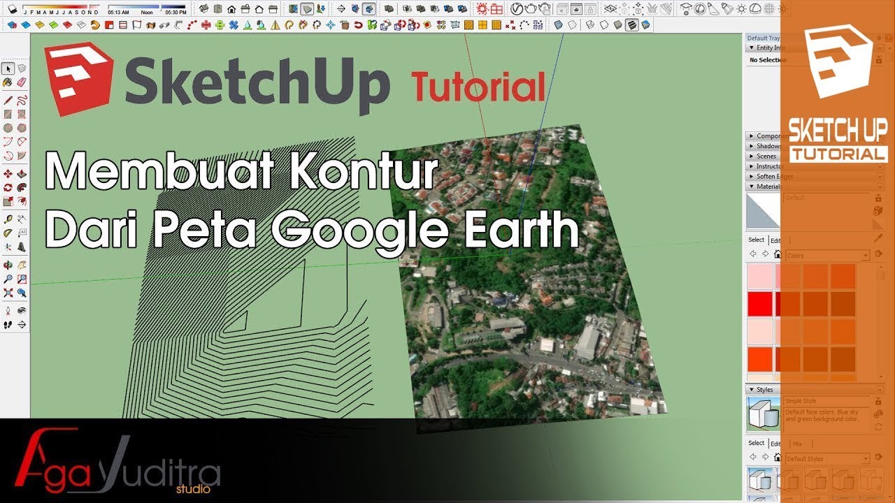 SketchUp Tutorial - Membuat Kontur Dari Peta Google Earth - YouTube