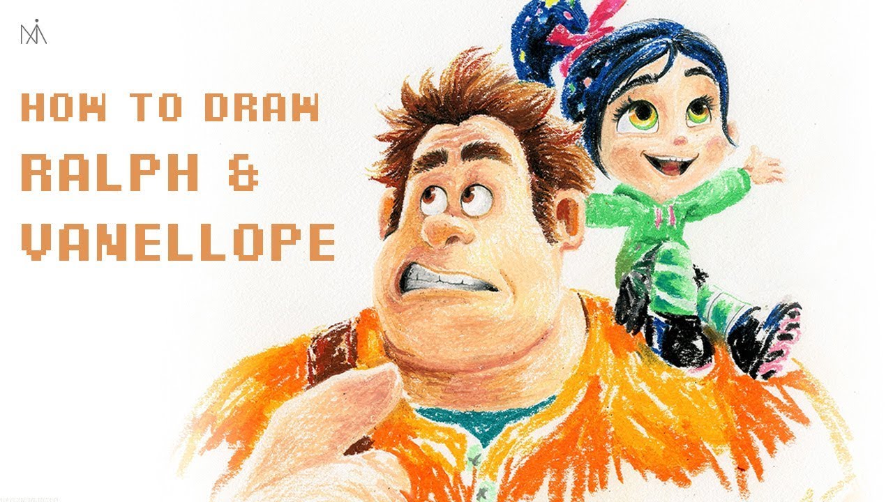 How to draw Ralph and Vanellope from Wreck-it Ralph : 크레파스/오일파스텔로 주먹왕 ...