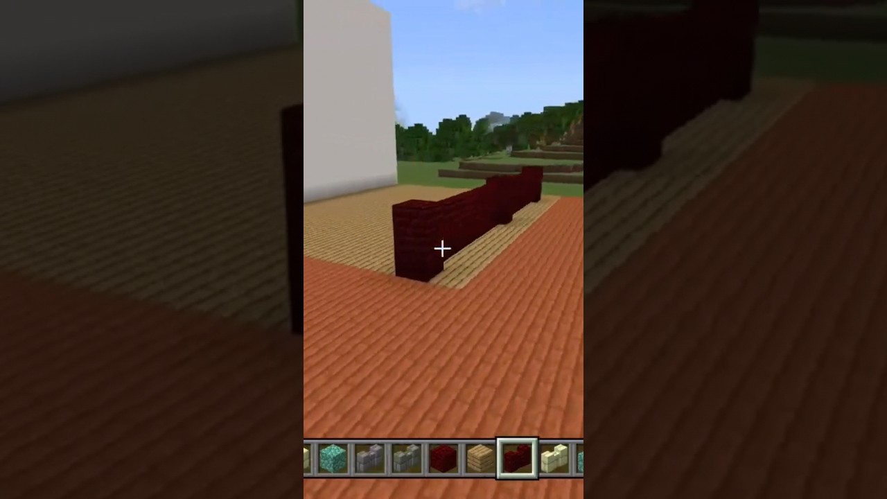 Minecraft Red Nether Brick Wall 🧱 #minecraftwall #minecraftcreativemode ...