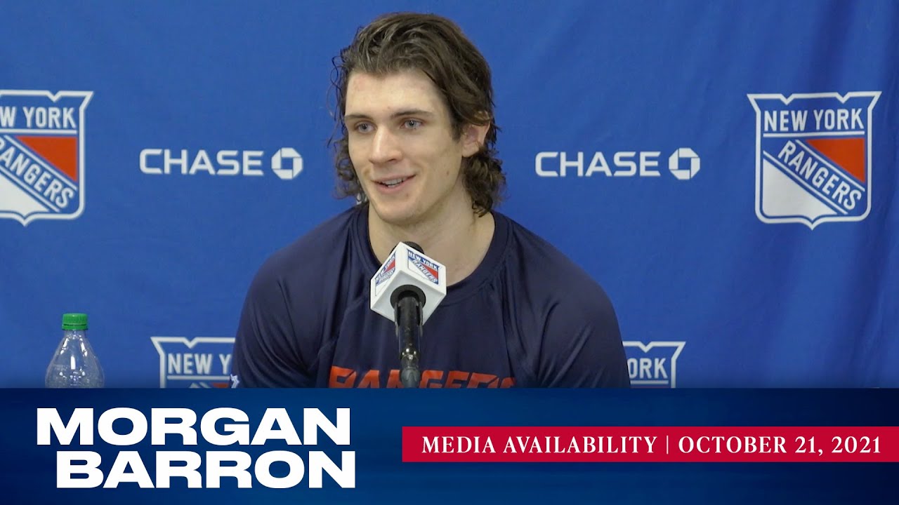 New York Rangers: Morgan Barron Pregame Media Availability | Oct. 21 ...