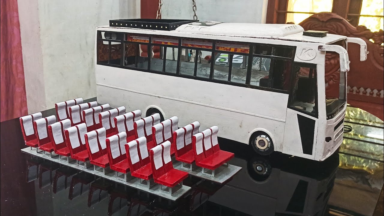 MINIATURE TOURIST BUS SEAT WORK - YouTube