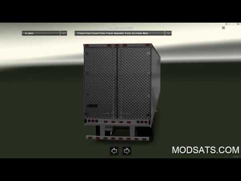 Chrome Long Reefer Trailer mod | ATS mods - YouTube