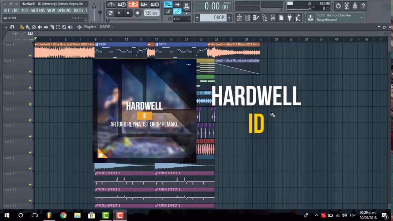 Hardwell - ID (UMF 2018 INTRO) [FL Studio 1st Drop Remake] - YouTube