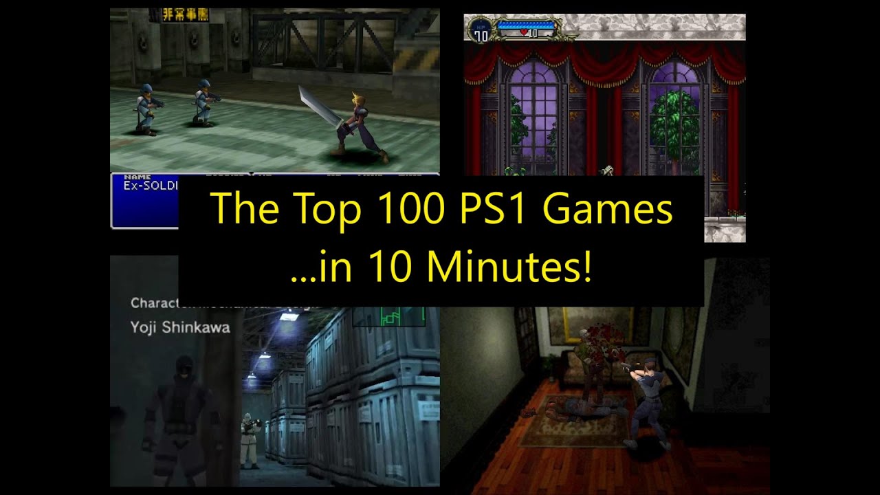 The Top 100 PS1 Games...in 10 Minutes! [MobyScore] - YouTube