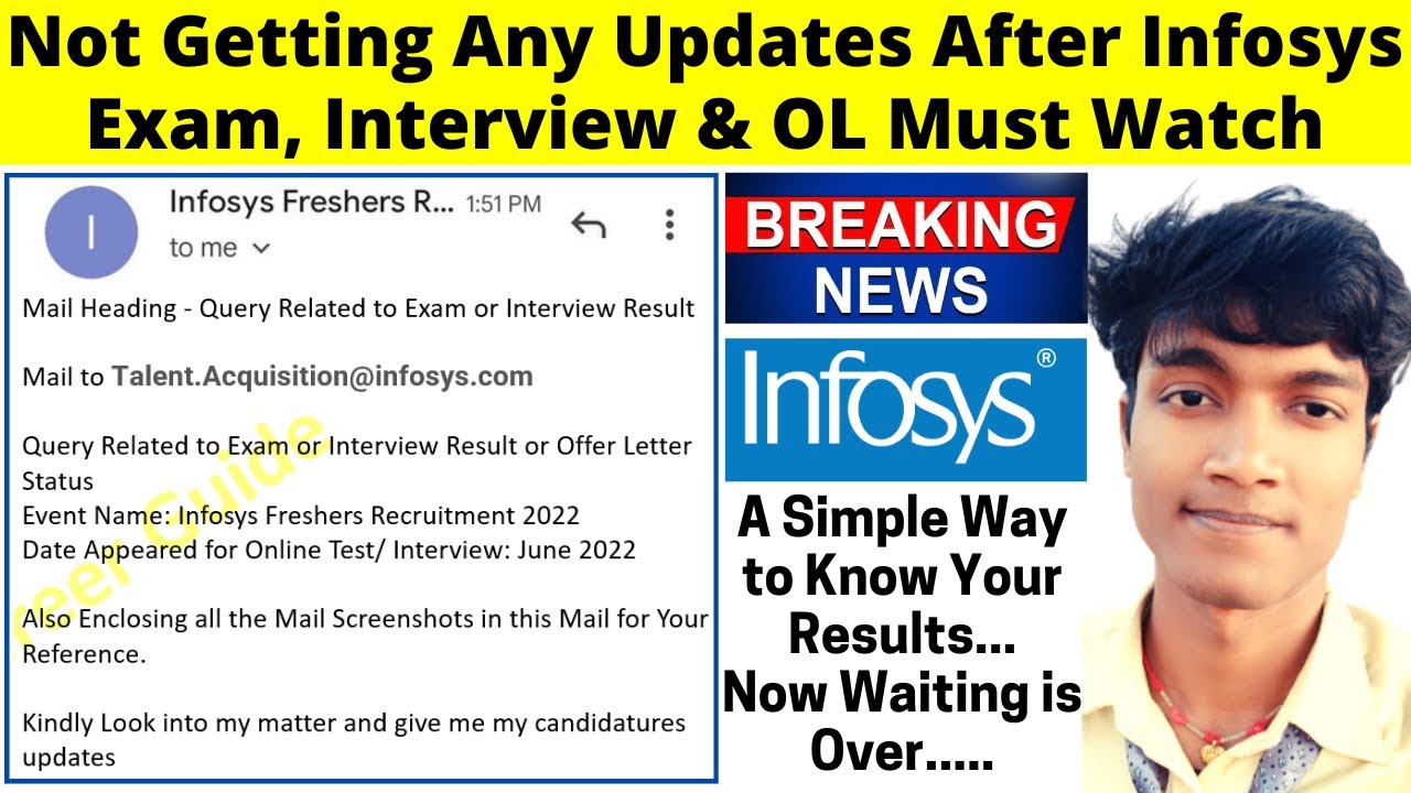 Infosys not Getting any updates after Exam, Interview, Selection mail ...