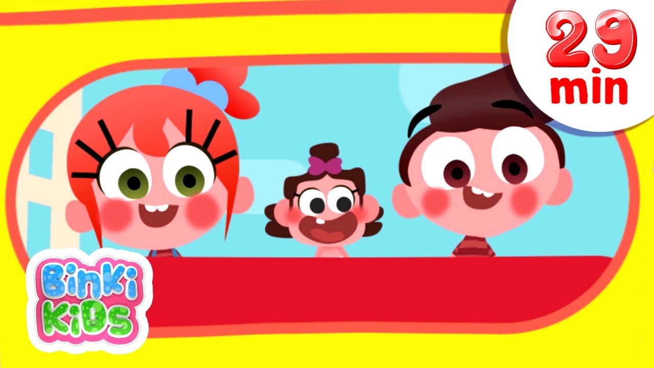 Wheels on the Bus + MORE Binkikids Nursery Rhymes & Kids Songs - YouTube