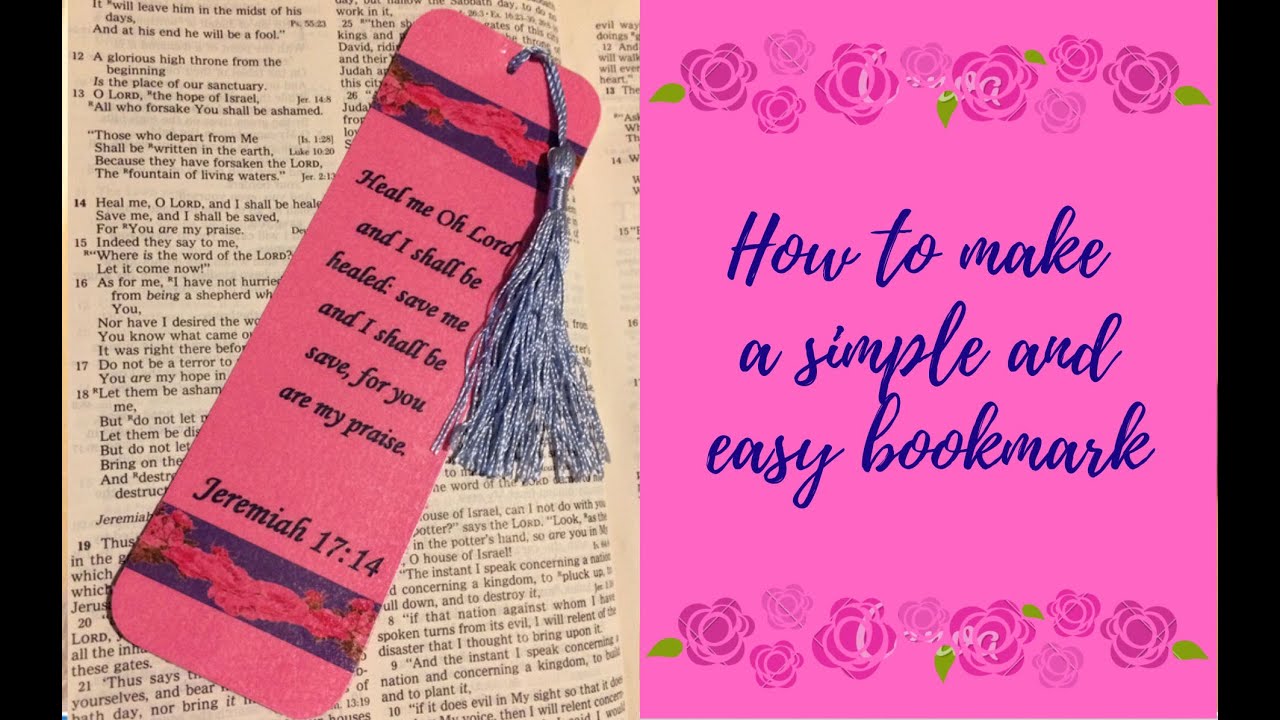 How to make a bookmark- DIY Easy and Simple Bookmark - YouTube