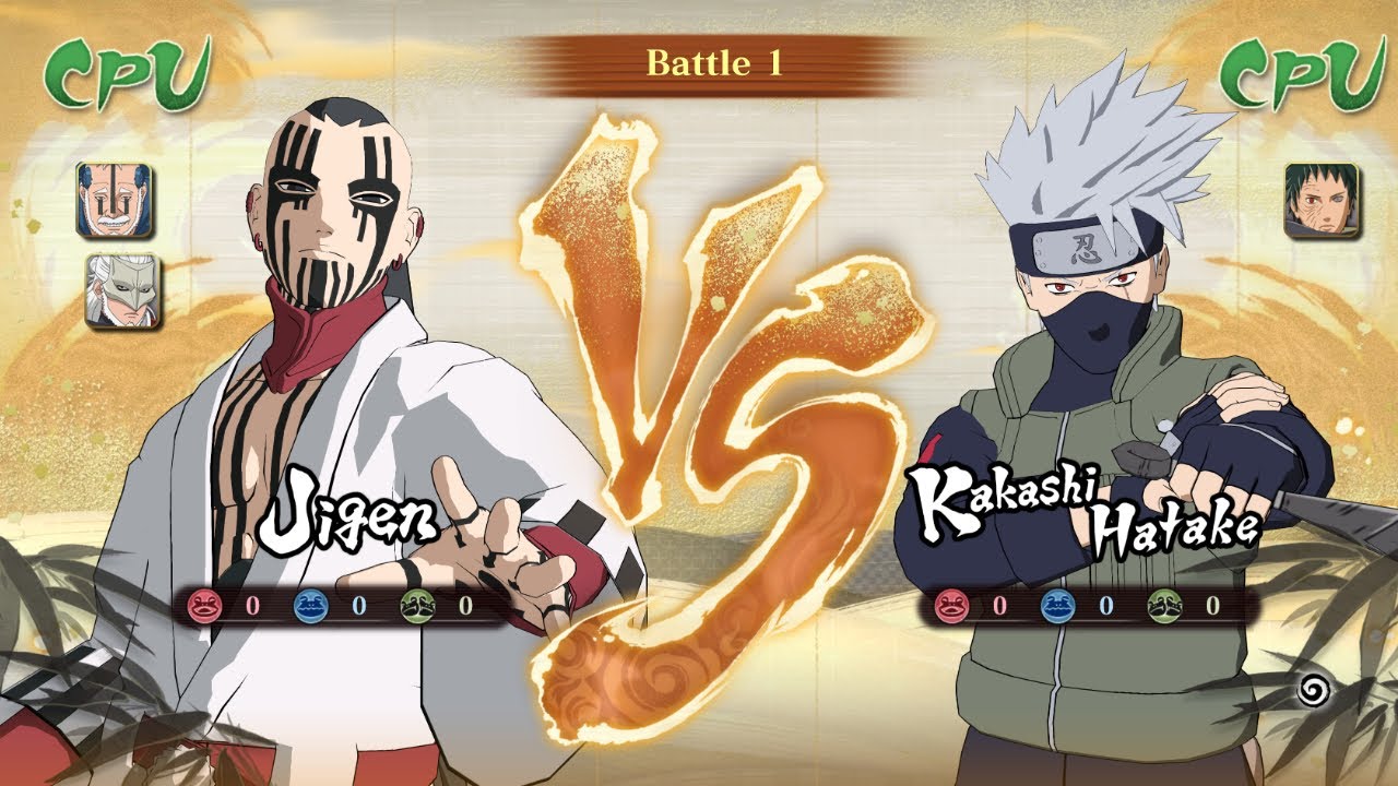 Team Jigen vs Team Kakashi cpu vs cpu NARUTO X BORUTO Ultimate Ninja ...