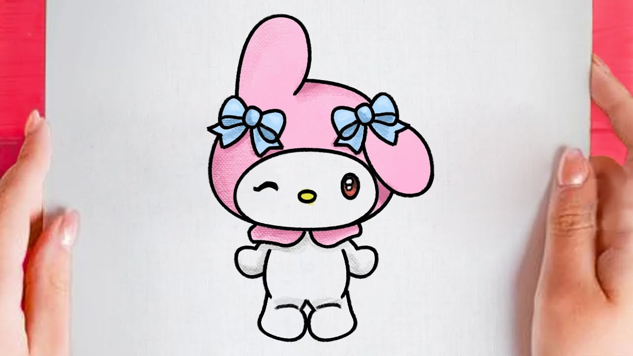 How to draw My Melody cute and easy - Sanrio - YouTube