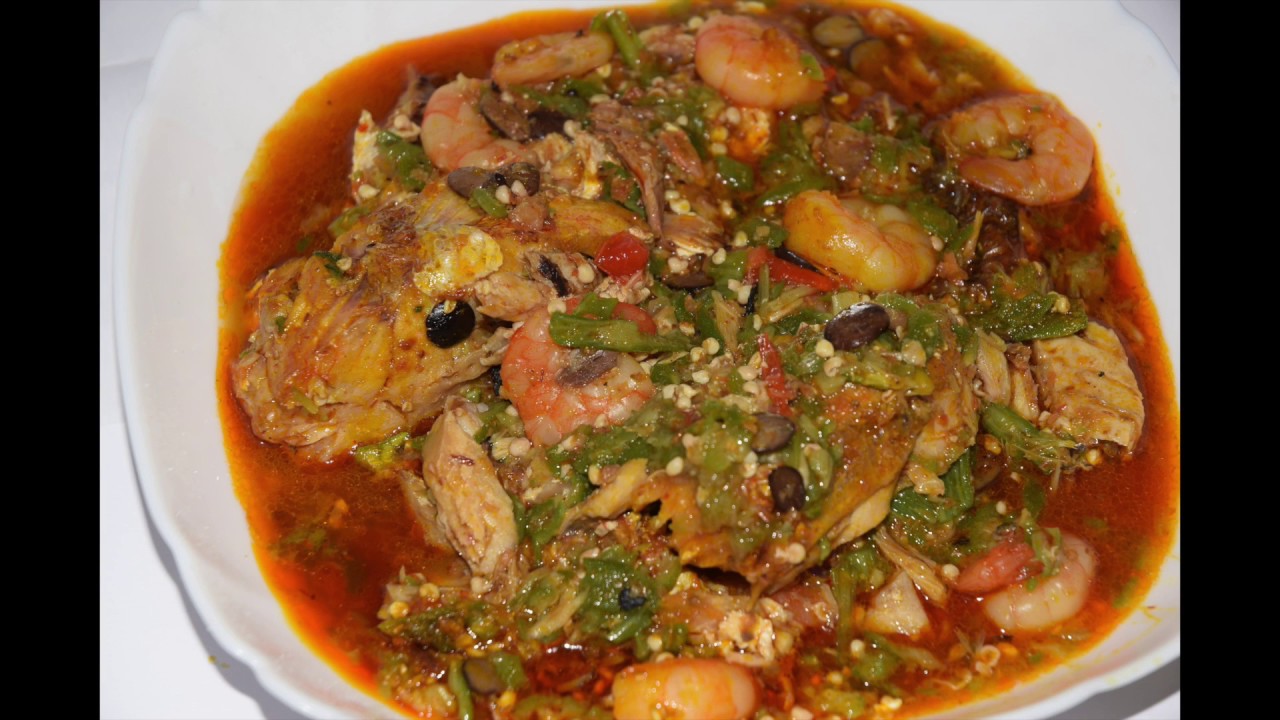 How to make Okro soup(ila Asepo) and Oat fufu by Mure-prime - YouTube