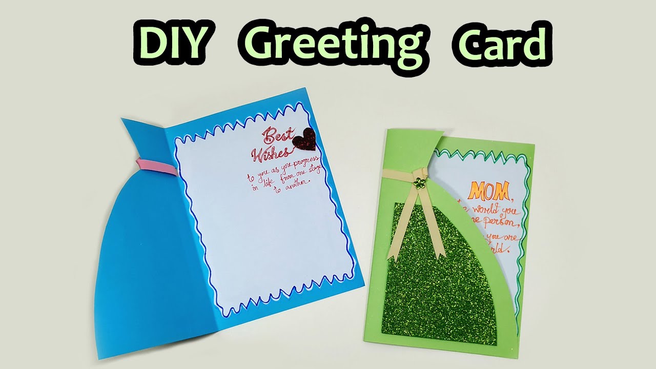 How To Make A Dress Card | Beautiful Greeting Frock Card | Diy Dress ...