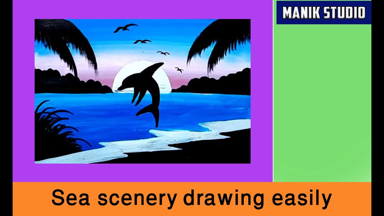 Dolphin draw/Dolphin drawing for kids/Dolphin Easy Method/Dolphin for ...
