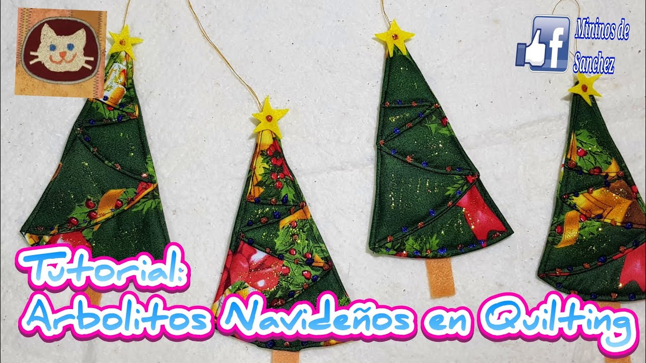 Tutorial: Arboles de navidad (Quilting) - YouTube