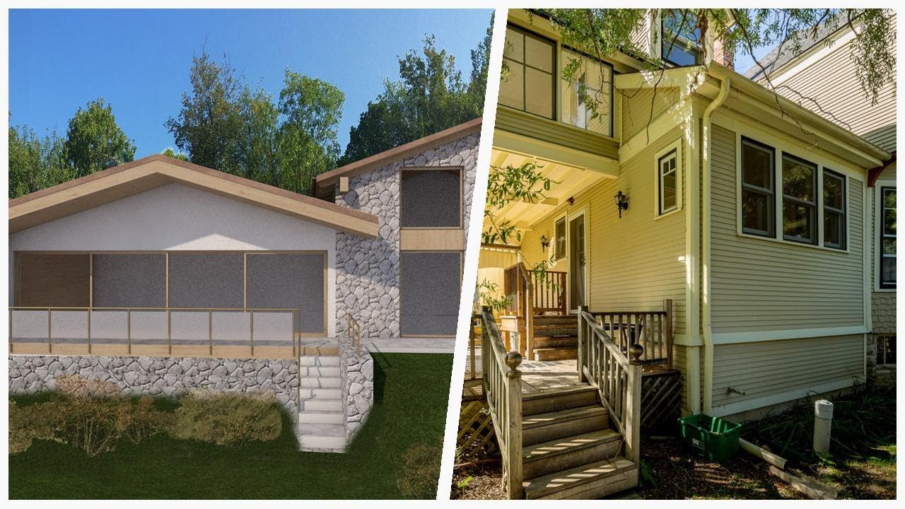 75 Clapboard Exterior Home With A Clipped Gable Roof Design Ideas You ...