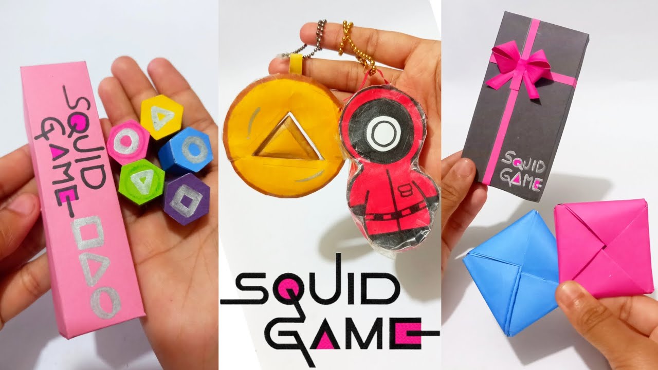 Diy all squid game of squid game। Paper Ddakji। Paper Gonggi। Paper ...