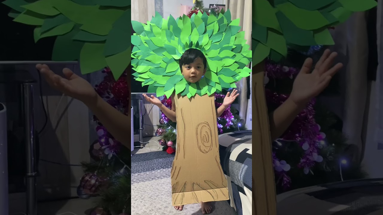A Tree with DIY costume - YouTube